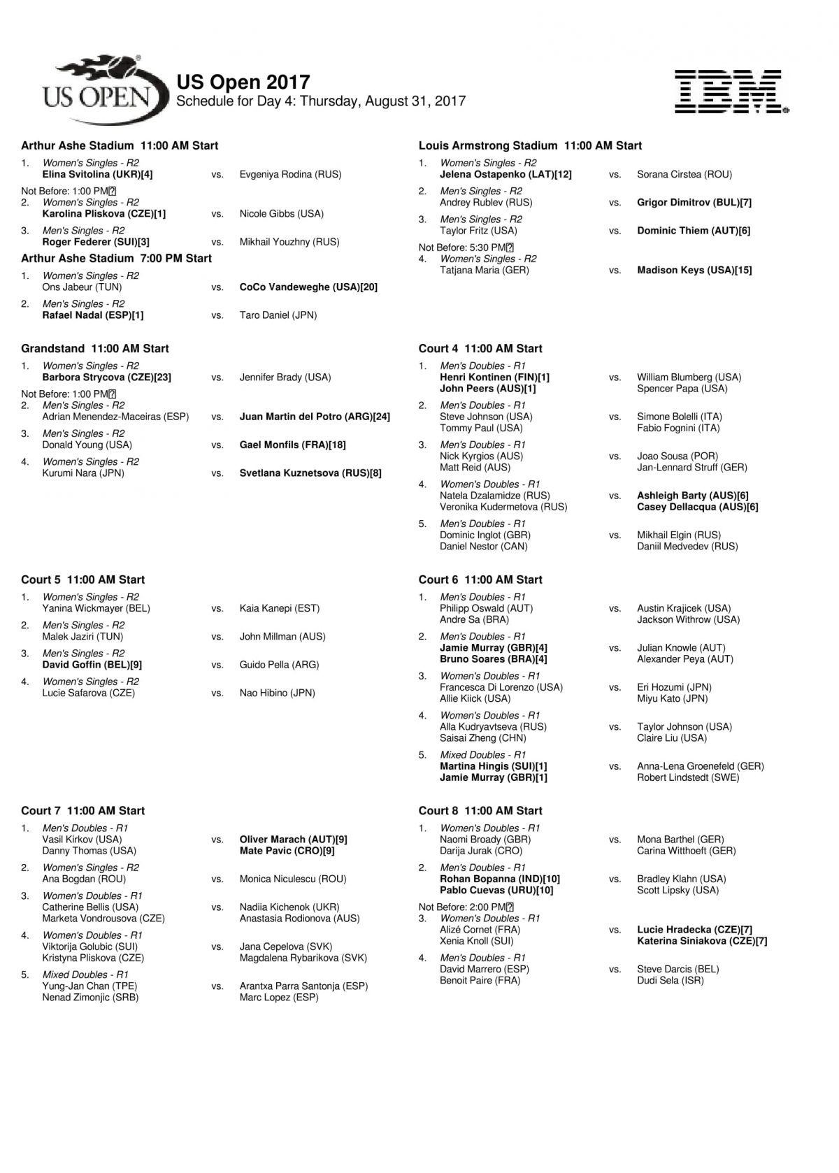 US Open Day 4 Preview: Three Must-See Matches - UBITENNIS