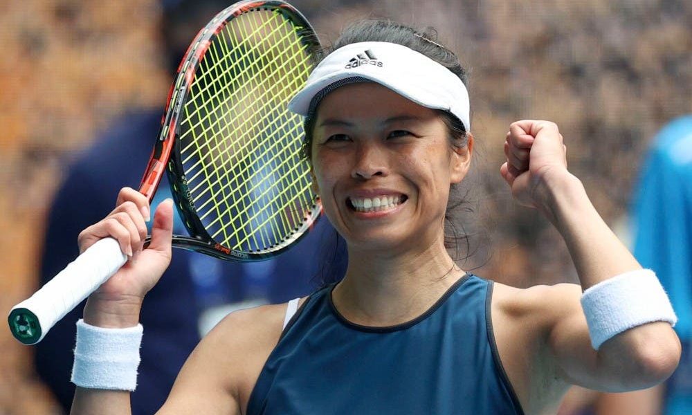 Hsieh-su Wei and Elise Mertens win the women's doubles title at the ...